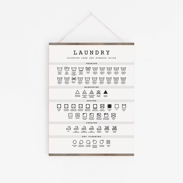 Laundry Cheat Sheet - Etsy