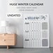 Large Undated Winter Wall Calendar: Quarterly Planner (digital Download ...