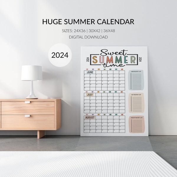 Summer Calendar - Etsy