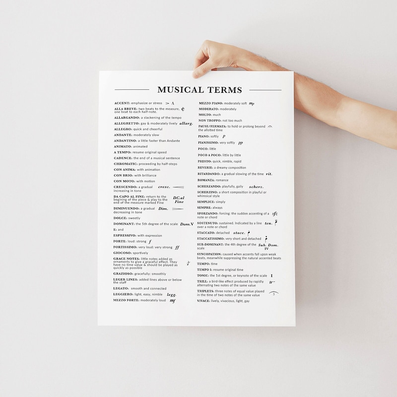 Music Definition Printable Art - Etsy