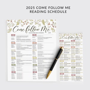 Printable Lds 2025 Schedule Reading - Etsy