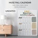 Large Undated Fall Calendar Giant Fall Planner Poster Bucket - Etsy