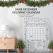 Huge Printable Christmas Countdown Poster Big Black and White - Etsy