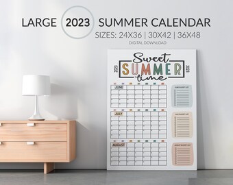 PHYSICAL POSTER: 24x36 2023 Summer Bucket List & Calendar - Etsy