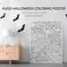 Huge Halloween Doodles Coloring Poster, Kids Halloween Coloring ...