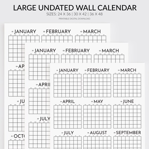 Any Year Calendar - Etsy