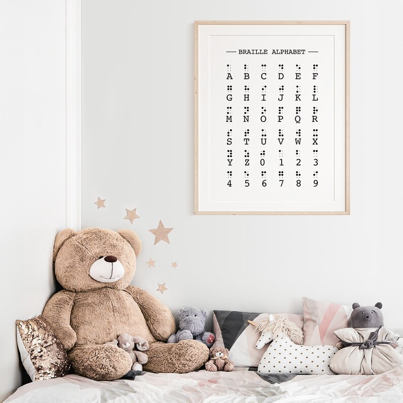 Printable Braille Alphabet Poster: Blindness Educational Letters ...