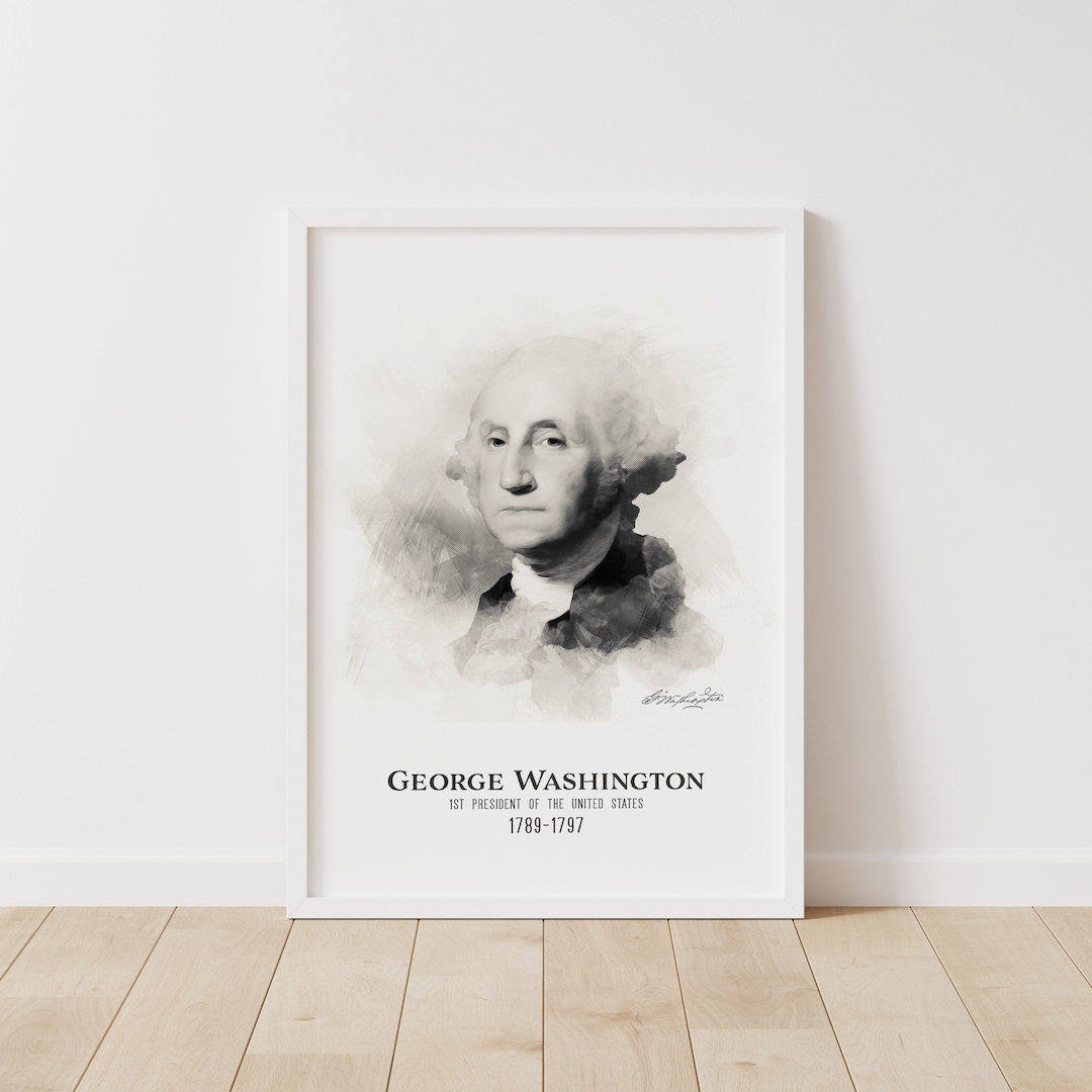 George Washington Printable Poster US President Art Print - Etsy