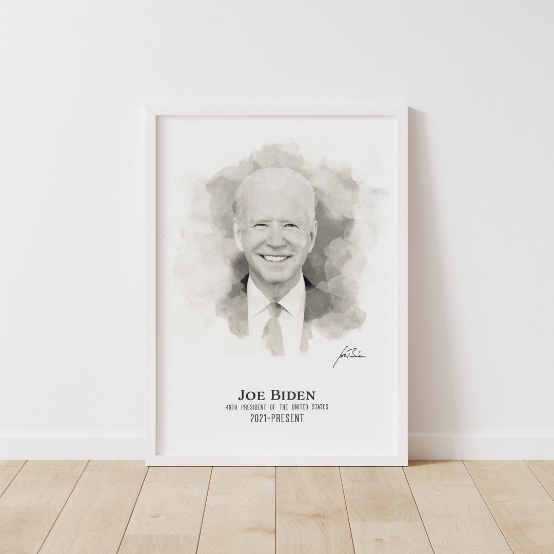 Joe Biden Portrait Poster President Biden Art Print Joe - Etsy