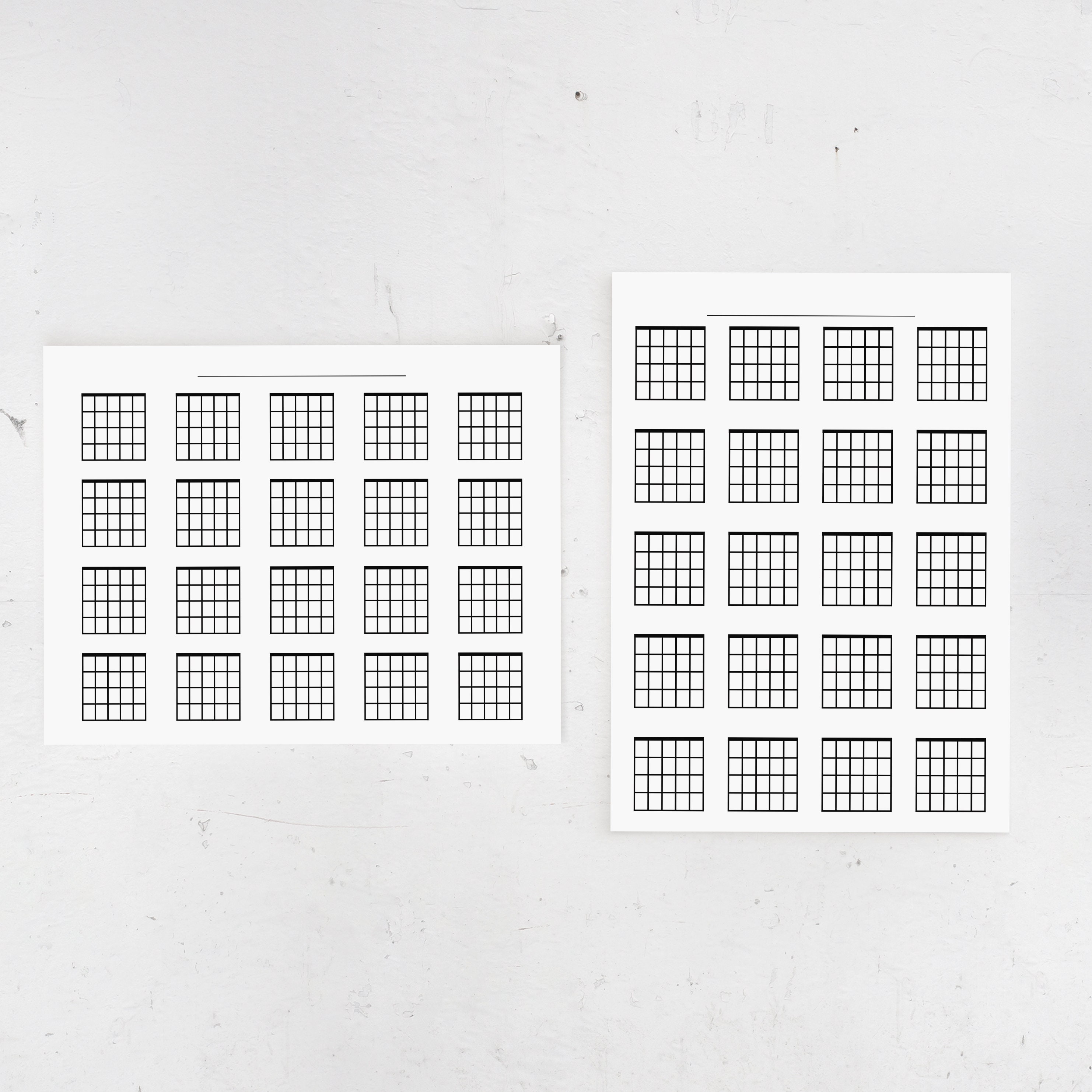 Printable Blank Guitar Chords Chart 20 Blank Chord Boxes - Etsy