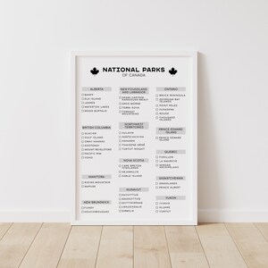 Canada National Parks Checklist Printable 48 National Parks - Etsy