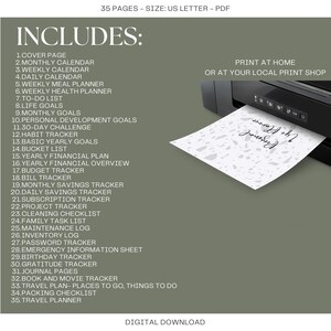 Printable Personal Life Planner Bundle, Calendars, Goal Trackers ...