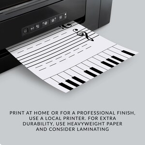 Music Staff and Piano Keyboard Printable, Piano Note Practice, Piano ...