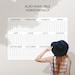 Large Undated Yearly Wall Calendar: Minimalist Year at a Glance Planner ...