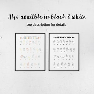 Colorful ASL Alphabet Poster American Sign Language - Etsy