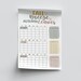 Large Undated Fall Calendar Giant Fall Planner Poster Bucket - Etsy