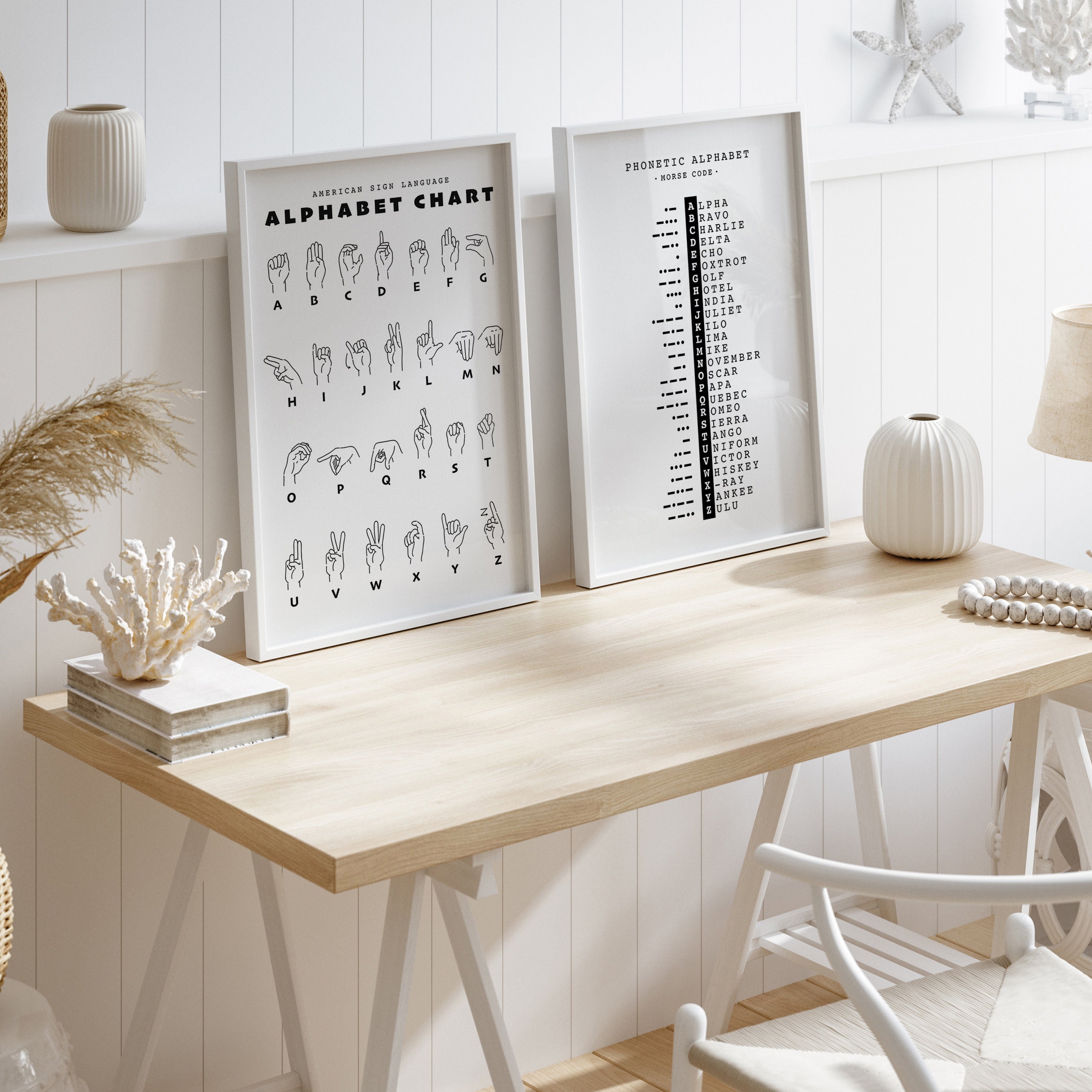 American Sign Language Alphabet Poster Minimal Sign Language - Etsy ...