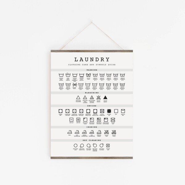 Laundry Cheat Sheet - Etsy