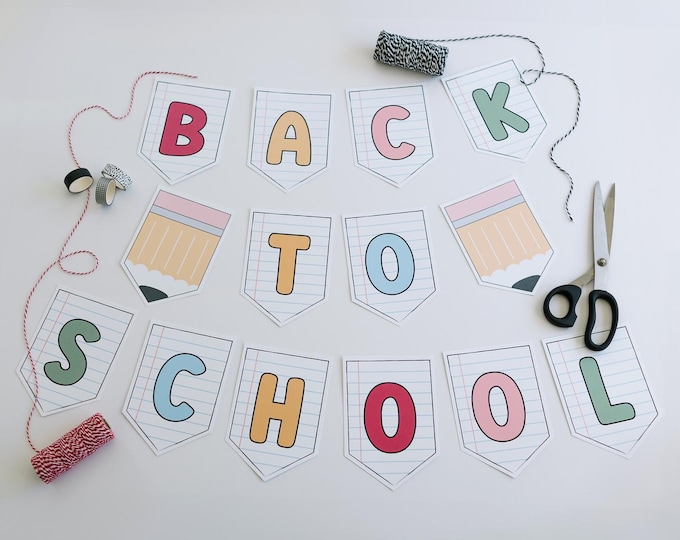 Homeschool Banner Vintage School Pennant Banner Back to School Banner ...