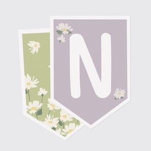 Spring Banner Printable With Floral Details, Pastel Spring Garland, DIY ...