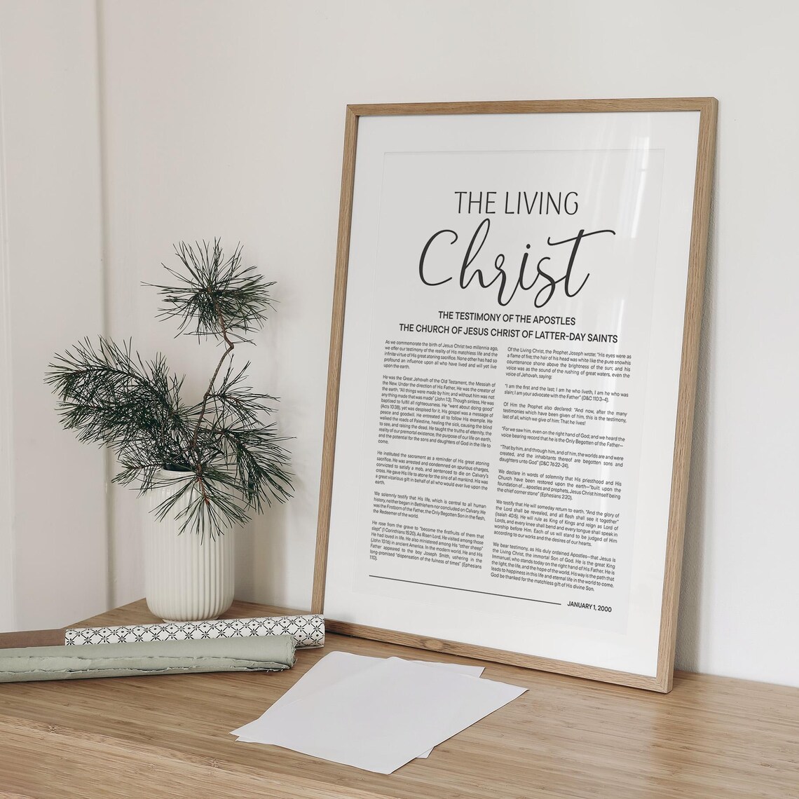 The Living Christ Printable Poster: LDS Wall Art, Latter Day Saint ...