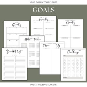 Printable Personal Life Planner Bundle, Calendars, Goal Trackers ...