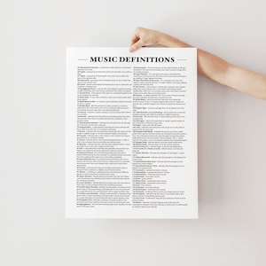 128 Music Symbols & Definitions Poster Set: Music Theory Art (digital ...