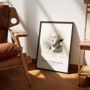 George Washington Printable Poster US President Art Print - Etsy