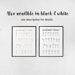 Colorful ASL Alphabet Poster, American Sign Language Printable, Learn ...