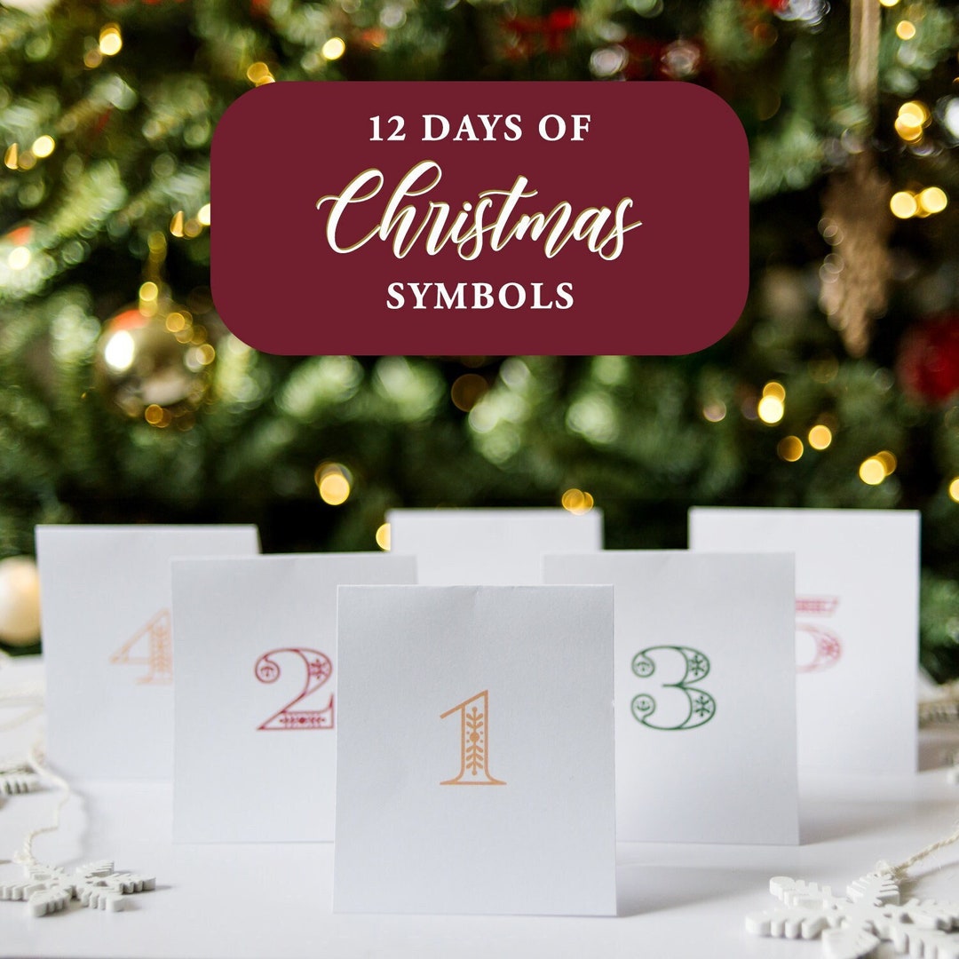 Printable 12 Days of Christmas Symbols, Christian Christmas Symbols ...