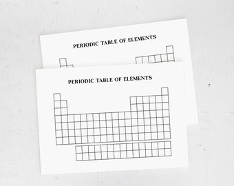 Blank Printable Periodic Table Of Elements
