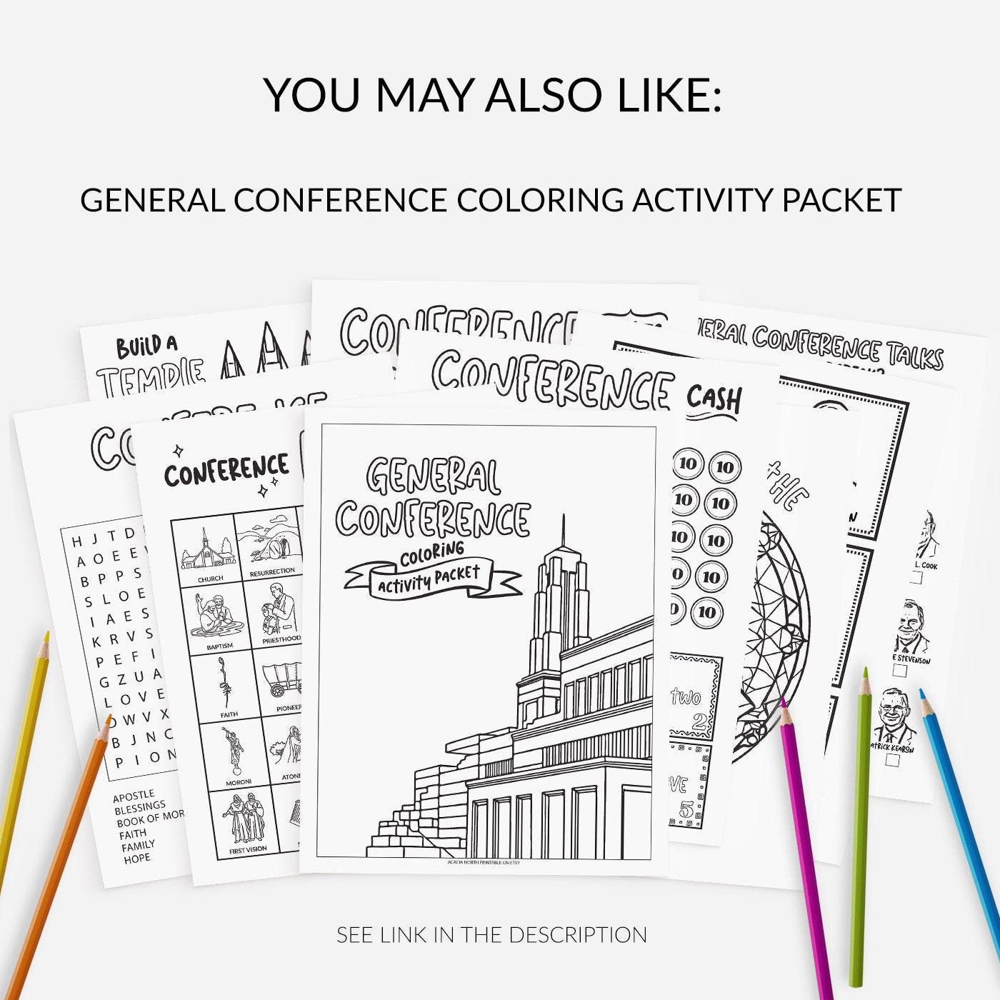 General Conference Gift Tag: Printable Treat Labels (3x3 In, Digital ...