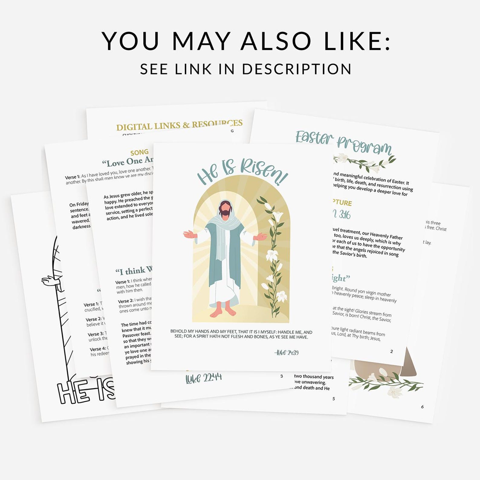 He is Risen Easter Coloring Page: Resurrected Christ, Easter Printable ...