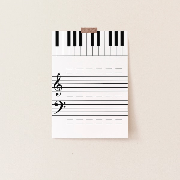 Piano Note Practice Sheet - Etsy
