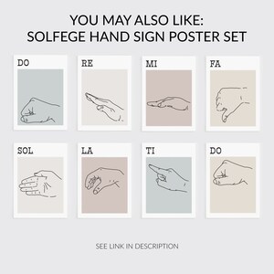 Printable Solfège Hand Signs Poster: Piano Theory Music Chart, Music ...