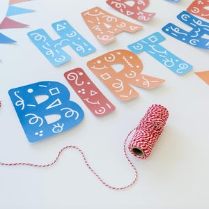 Printable Happy Birthday Letters Banner: DIY Colorful Decoration ...