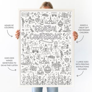 Huge LDS General Conference Coloring Poster, Primary Kids Conference ...