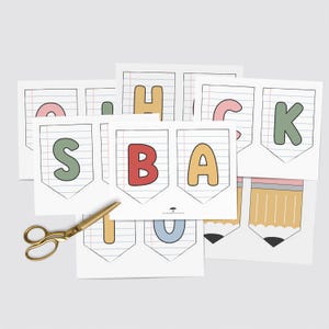 Back to School Pennant Banner: Printable Classroom Garland (PDF & JPG ...