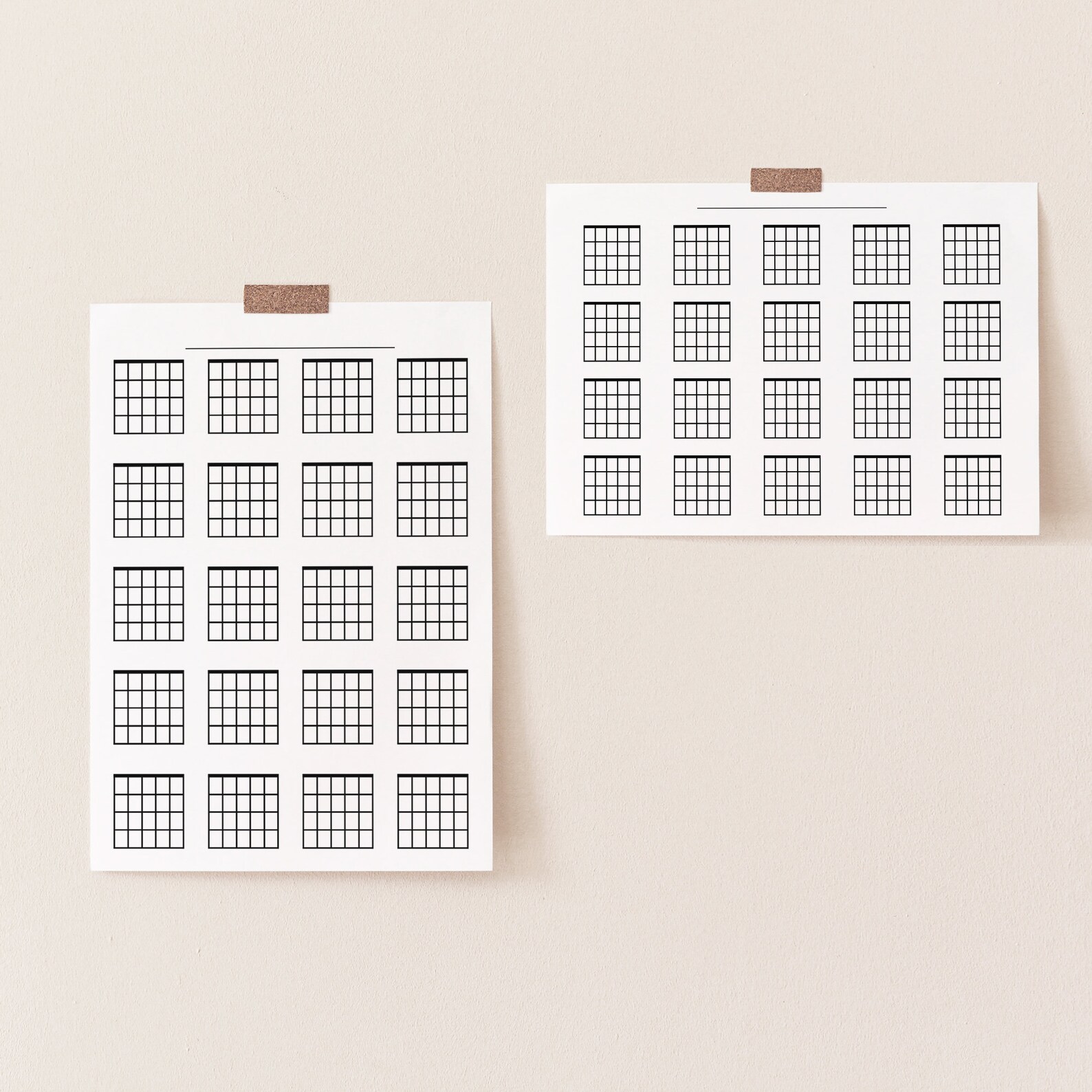 Printable Blank Guitar Chords Chart 20 Blank Chord Boxes - Etsy