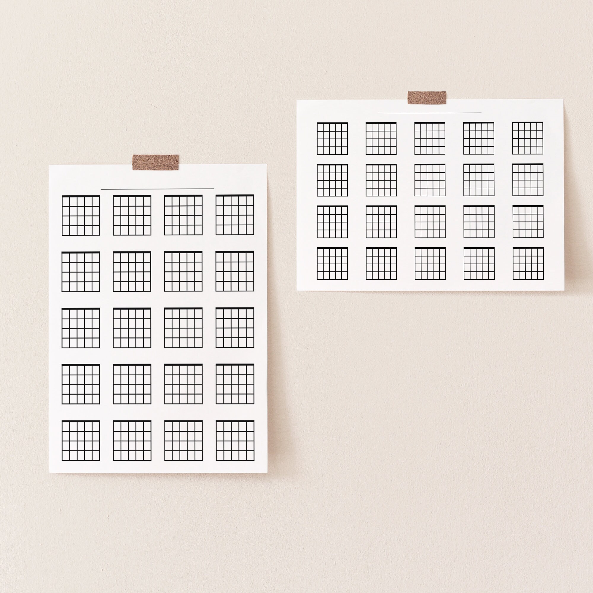 Printable Blank Guitar Chords Chart 20 Blank Chord Boxes - Etsy