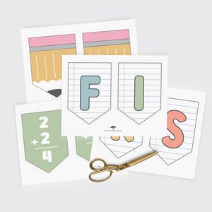 First Day of School Pennant Banner: Printable Classroom Garland (PDF ...