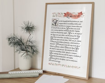 Luke 2, the Birth of Jesus, Download, Printable, Scripture Jesus' Birth ...