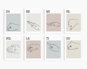 Solfege Hand Signs Poster Music Classroom Decor Printable - Etsy