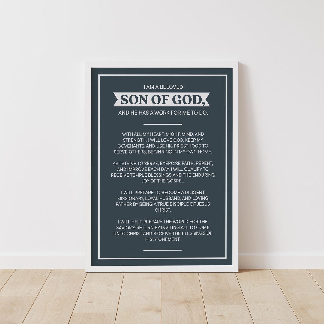 LDS Young Men Theme Poster: Latter-day Saint Youth Printable (PDF & JPG ...
