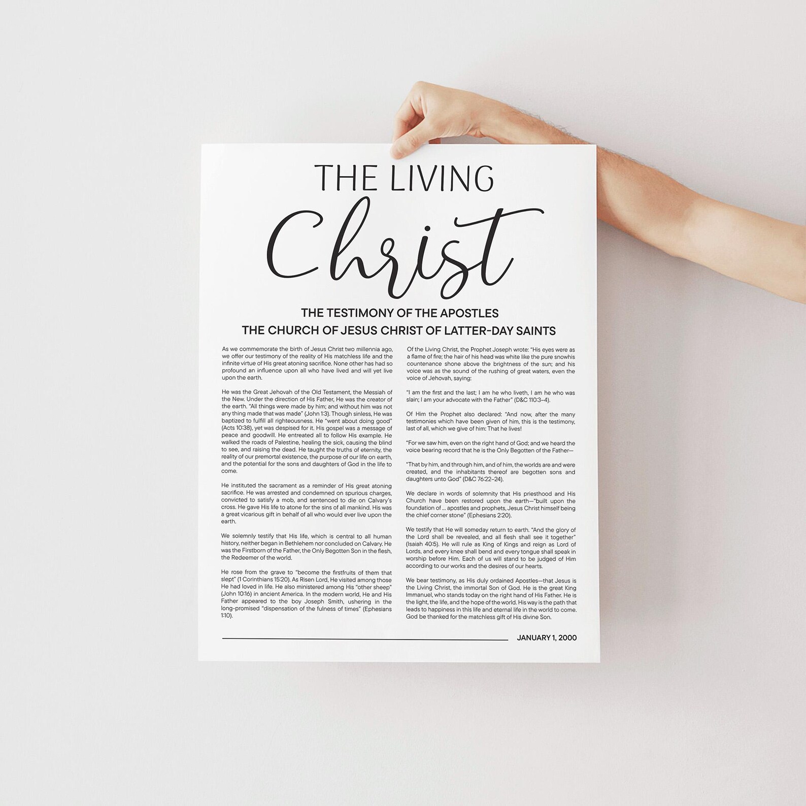 LDS Proclamation Art Prints: the Living Christ, Family, Restoration ...