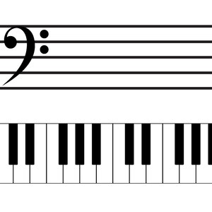 Music Staff and Piano Keyboard Practice Sheet, Piano Key Practice ...