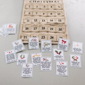 Scripture Advent Card Printable: Christmas Countdown With Bible Verses ...