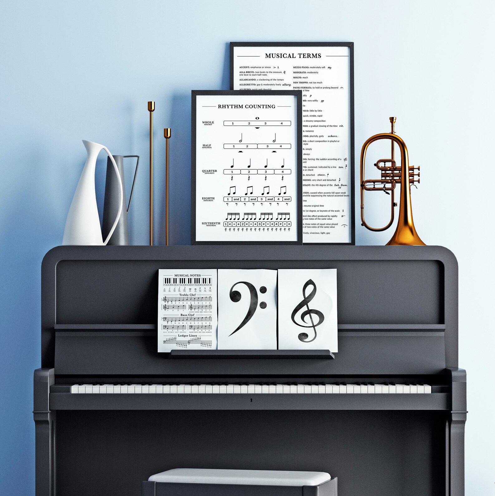 Rhythm Counting Chart Note and Rest Values Rhythm Tree Note - Etsy UK