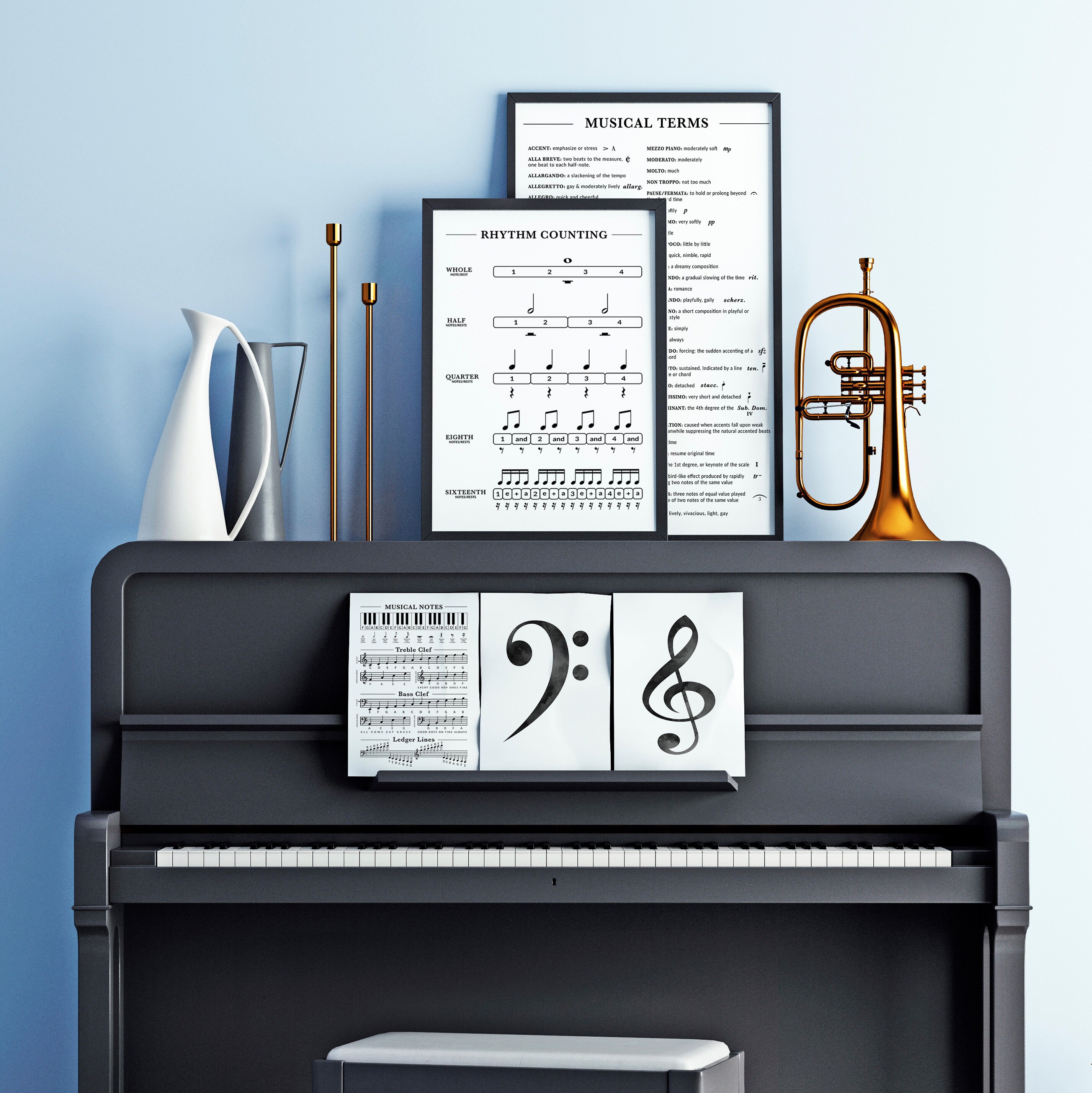 Rhythm Counting Chart Note and Rest Values Rhythm Tree Note - Etsy UK