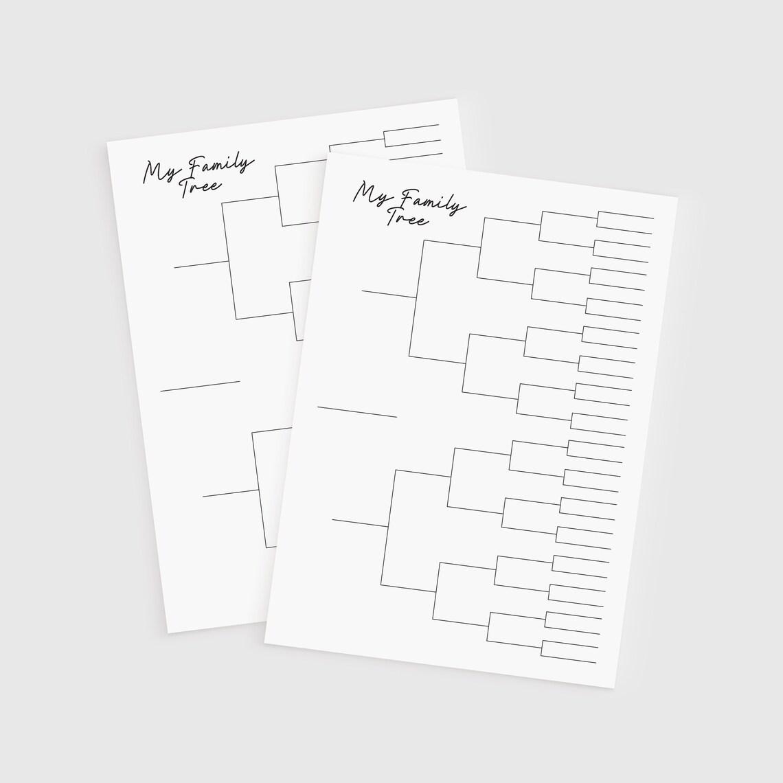 Blank Family Tree Chart Vertical Genealogy Chart Size: US - Etsy UK